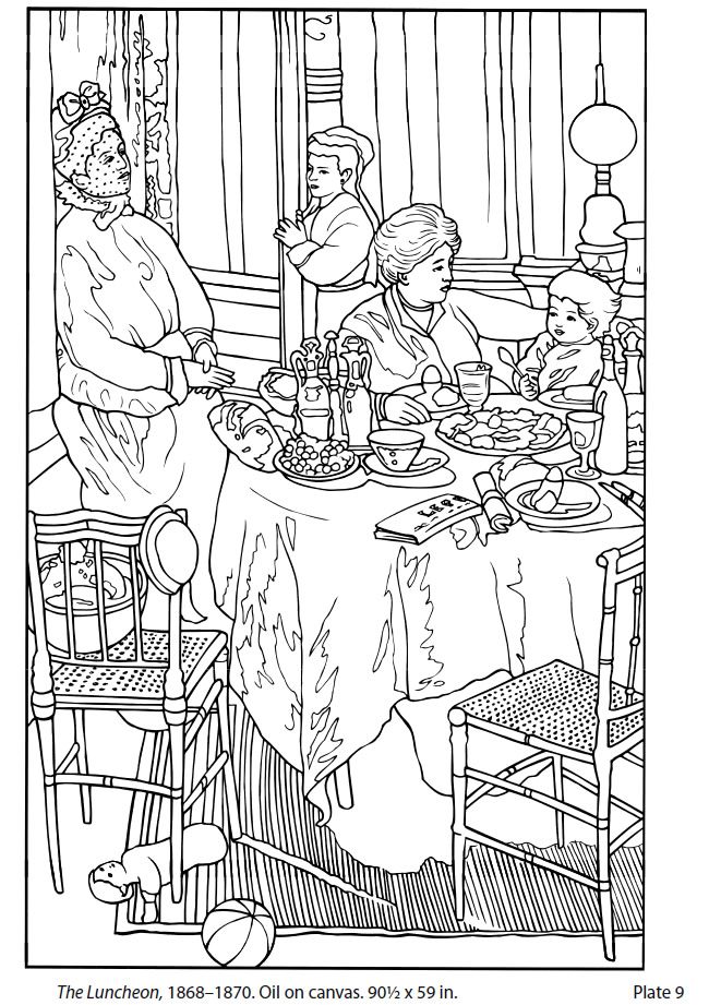 monet coloring sheets
