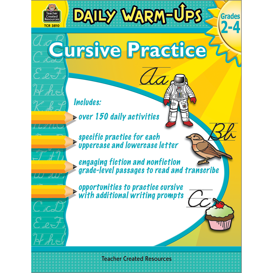 Daily Warm-Ups: Cursive Practice (Grades 2-4) – Miller Pads & Paper