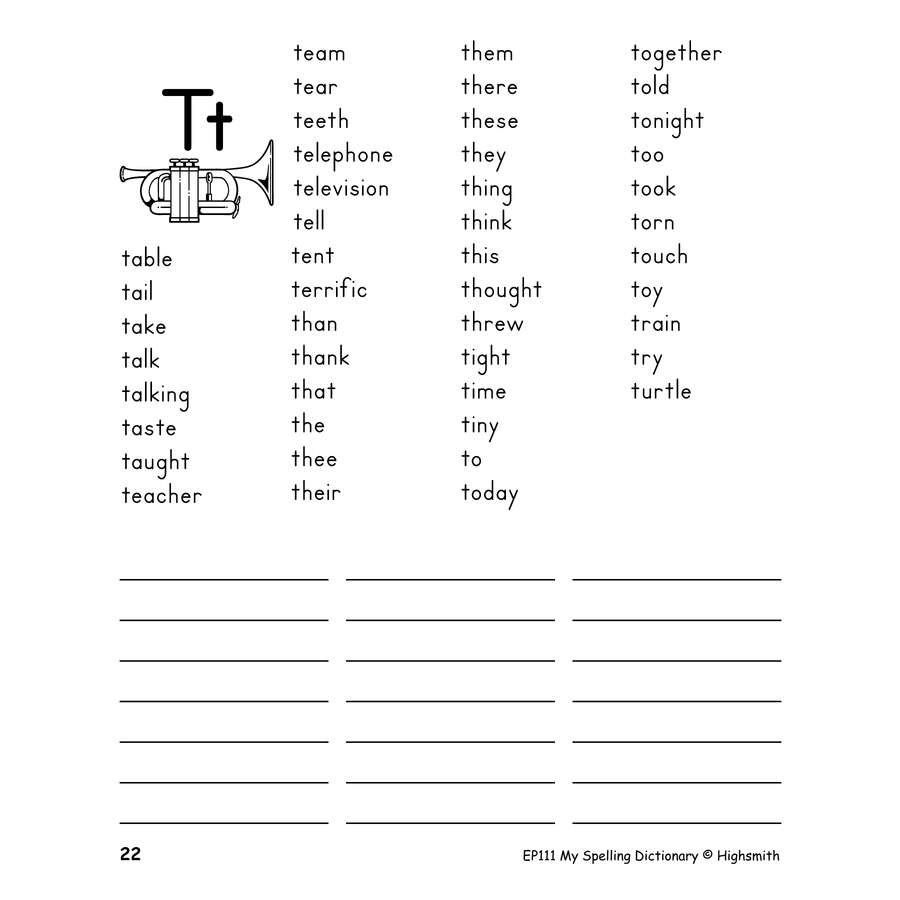 My Spelling Dictionary – Miller Pads & Paper