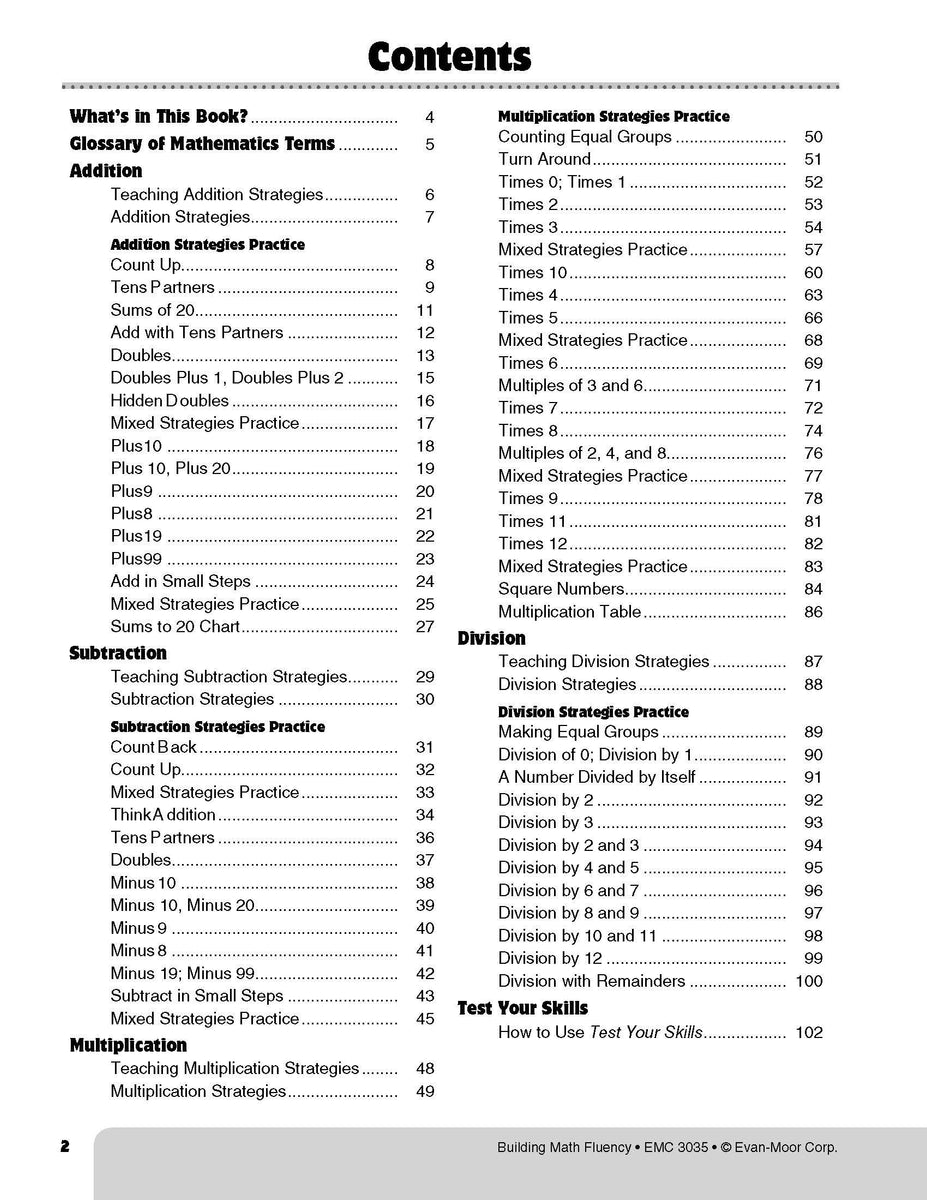 Building Math Fluency, Grade 3 - Teacher Reproducibles – Miller Pads ...