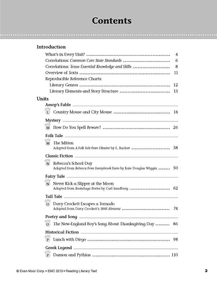 Reading Literary Text, Grade 3 - Teacher's Edition – Miller Pads & Paper