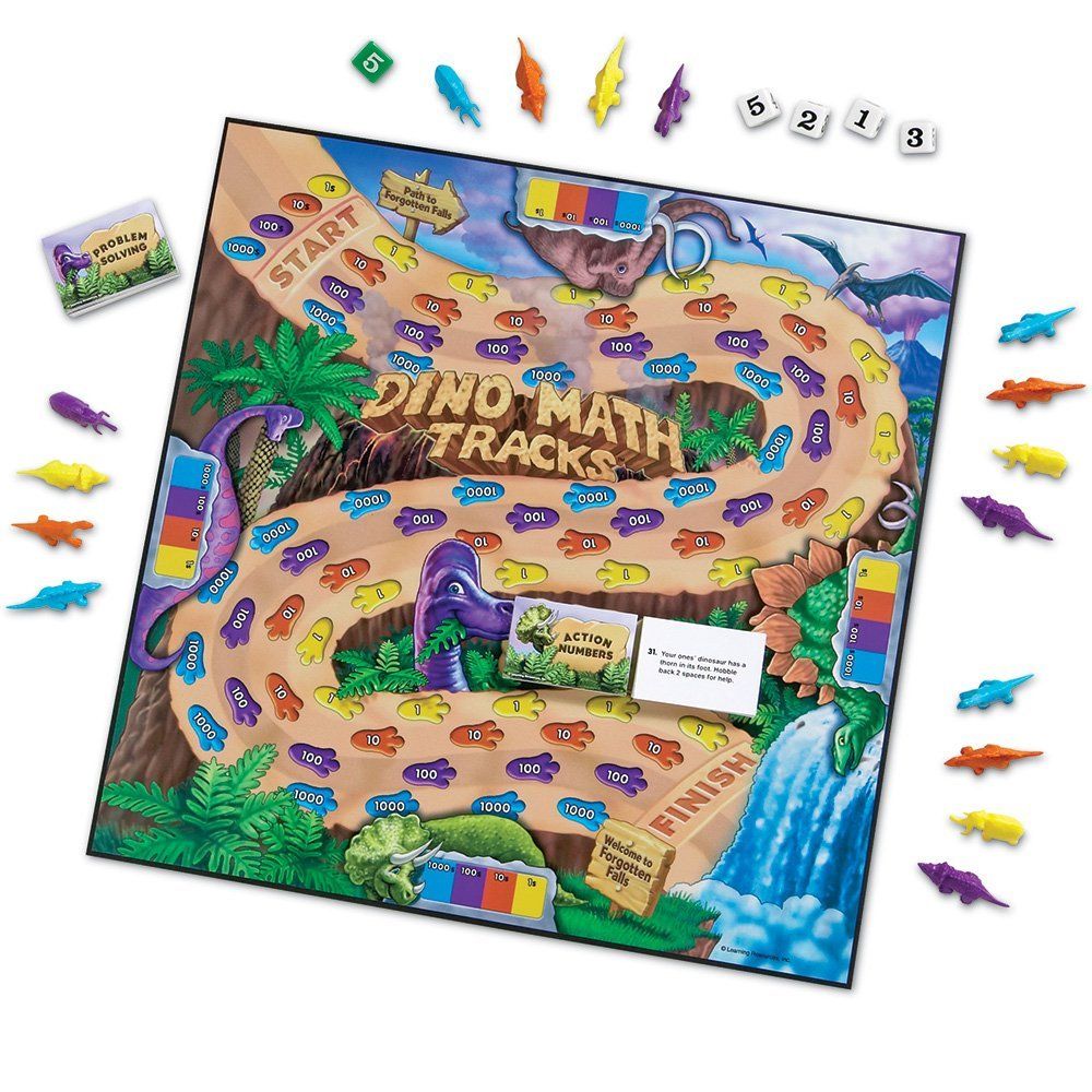 Dino Math Tracks Place Value Game – Miller Pads & Paper
