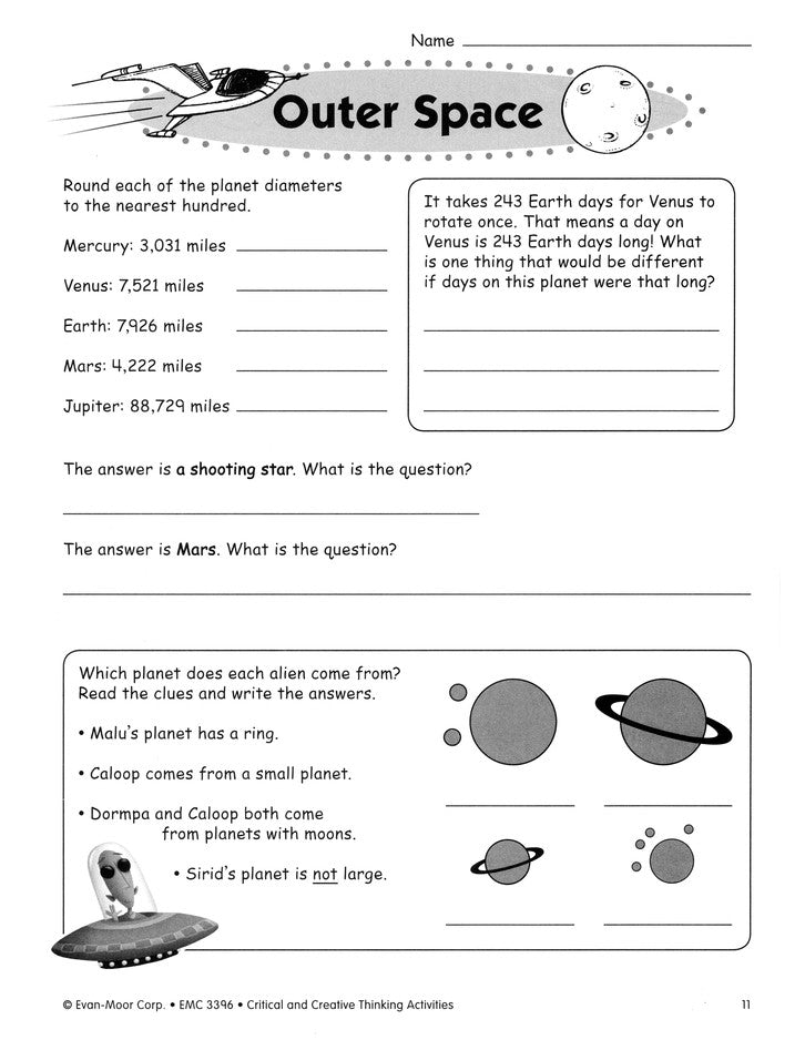 Critical and Creative Thinking Activities-Grade 6 – Miller Pads & Paper