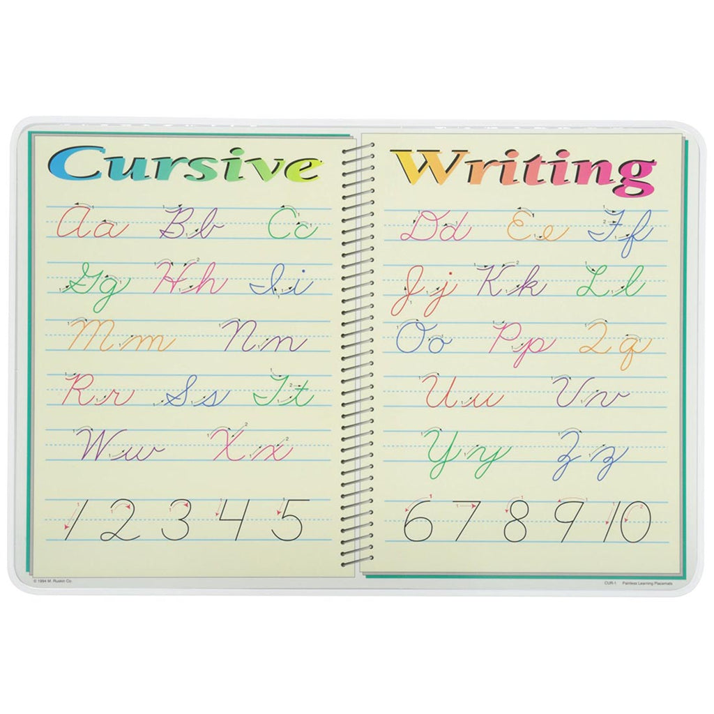 Learning Cursive Writing Placemat – Miller Pads & Paper