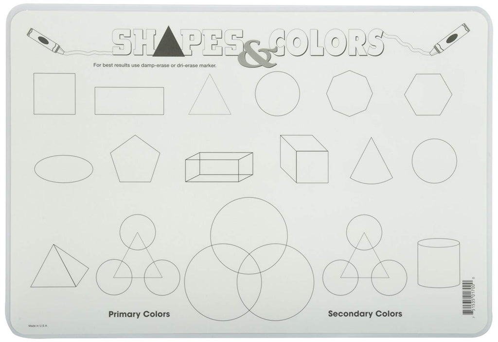 Learning Shapes & Colors Placemat – Miller Pads & Paper