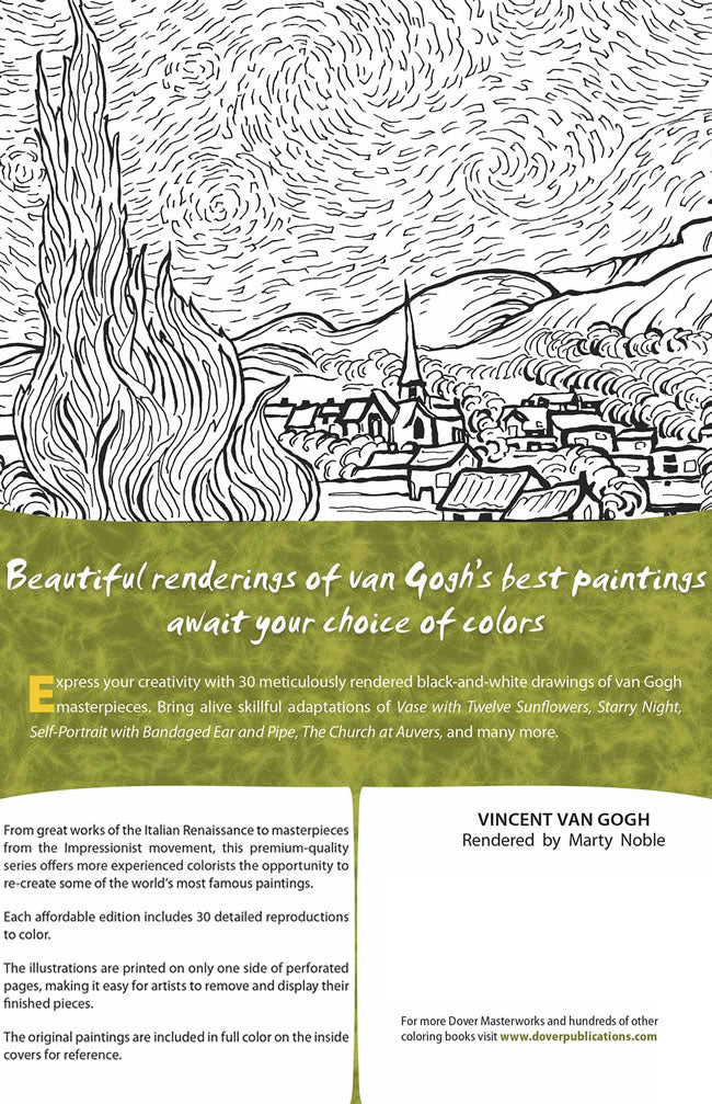 Color Your Own Van Gogh Paintings – Miller Pads & Paper