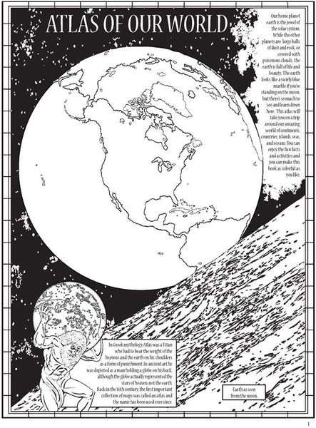 world atlas coloring page