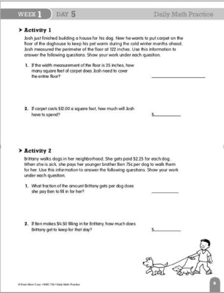 Daily Math Practice: Grade 6 – Miller Pads & Paper