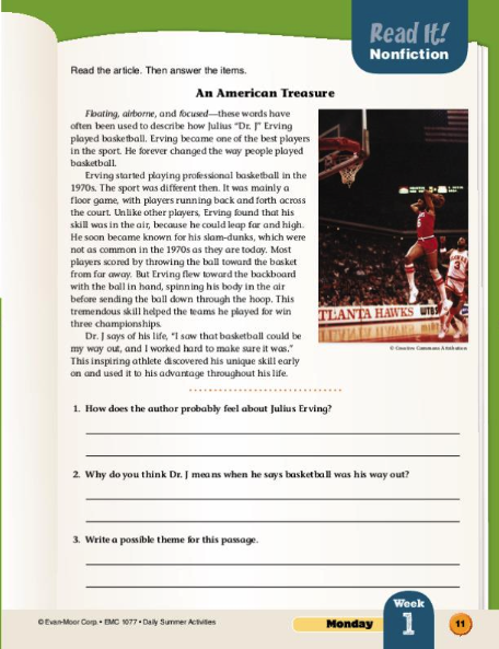 Daily Summer Activities Grade 6-7 – Miller Pads & Paper