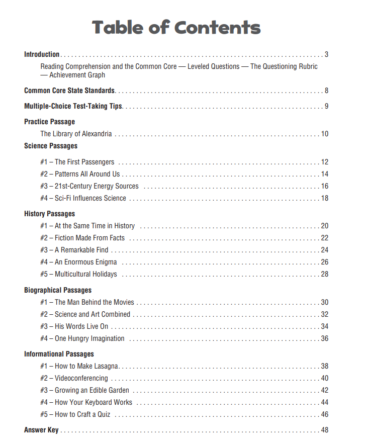 Nonfiction Reading Comprehension for the Common Core (Grade 7) – Miller ...