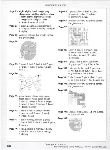 Basic Phonics Skills Level D – Miller Pads & Paper
