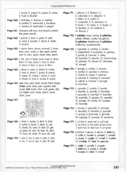 Basic Phonics Skills Level D – Miller Pads & Paper