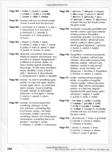 Basic Phonics Skills Level D – Miller Pads & Paper