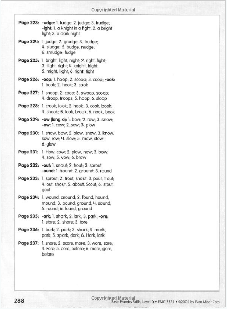Basic Phonics Skills Level D – Miller Pads & Paper