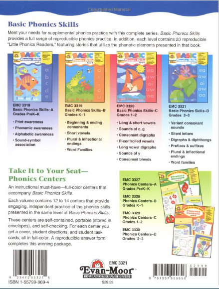 Basic Phonics Skills Level D – Miller Pads & Paper