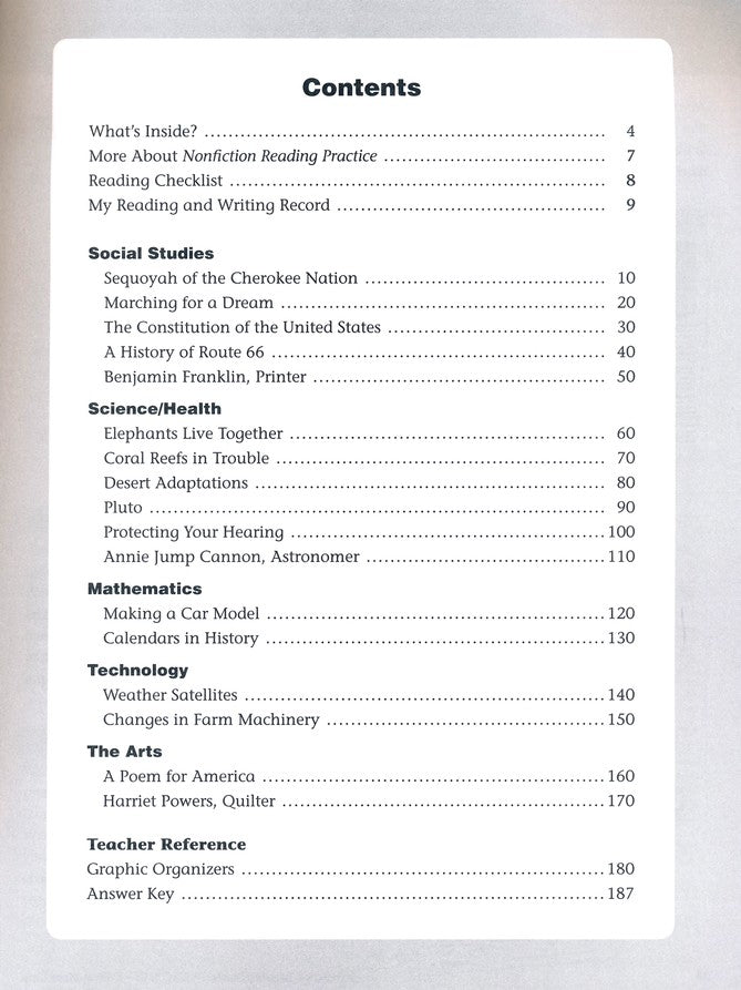 Nonfiction Reading Practice, Grade 3 – Miller Pads & Paper