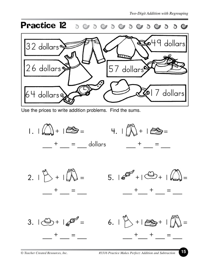 Addition & Subtraction: Grade 2 (Practice Makes Perfect) – Miller Pads ...