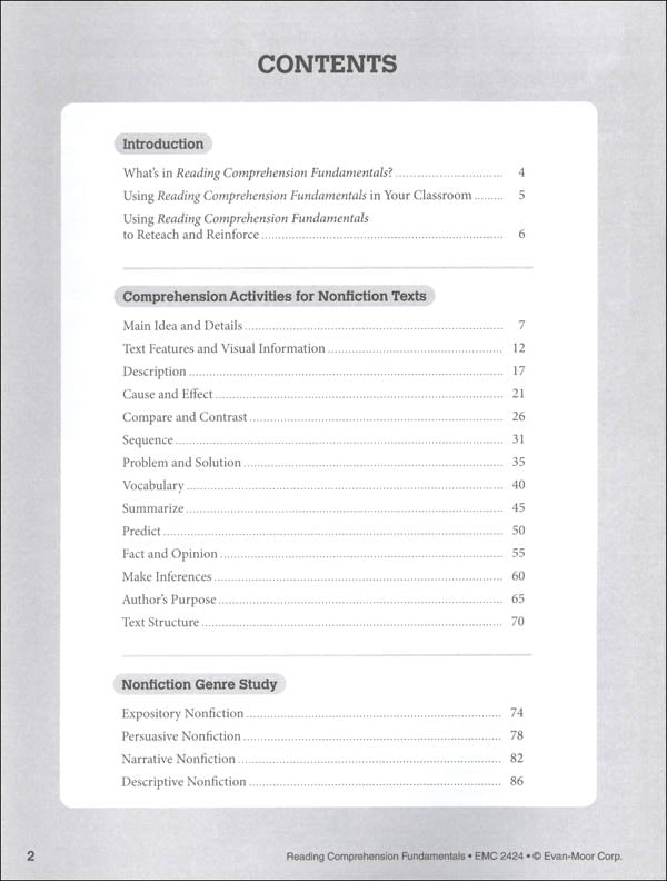 Reading Comprehension Fundamentals: Grade 4 – Miller Pads & Paper