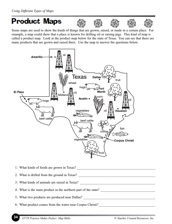Map Skills: Grade 4 (Practice Makes Perfect) – Miller Pads & Paper