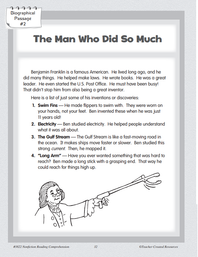 Nonfiction Reading Comprehension for the Common Core (Grade 2) – Miller ...