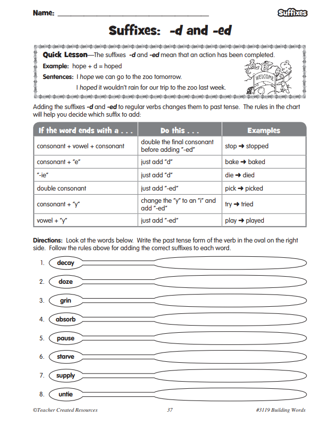 Building Words: Using Base Words, Prefixes and Suffixes (Grade 3 ...
