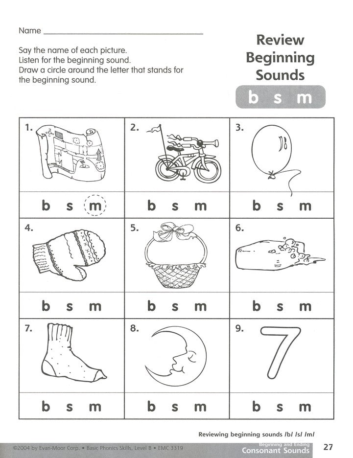 Basic Phonics Skills Level B – Miller Pads & Paper