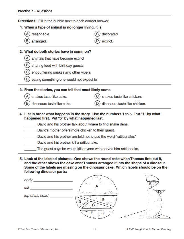 Nonfiction & Fiction Reading Comprehension (Grade 5) – Miller Pads & Paper