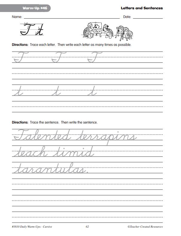Daily Warm-Ups: Cursive Practice (Grades 2-4) – Miller Pads & Paper