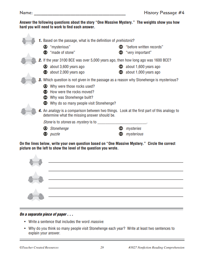 Nonfiction Reading Comprehension for the Common Core (Grade 6) – Miller ...