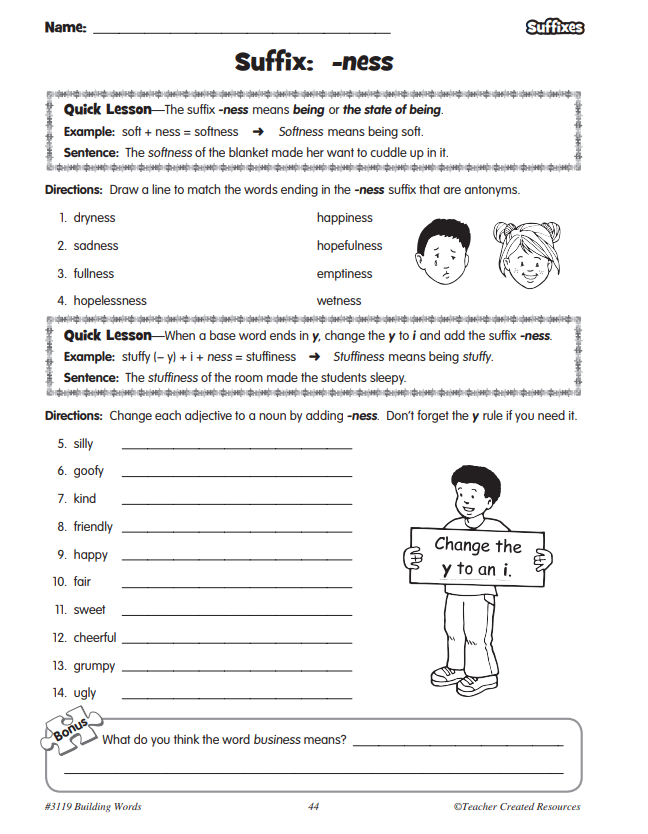Building Words: Using Base Words, Prefixes and Suffixes (Grade 3 ...