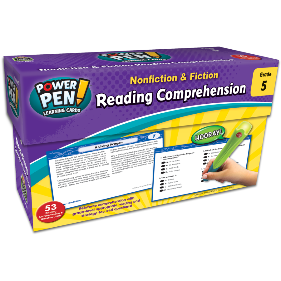 Power Pen Reading Comprehension Cards Grade 5 – Miller Pads & Paper