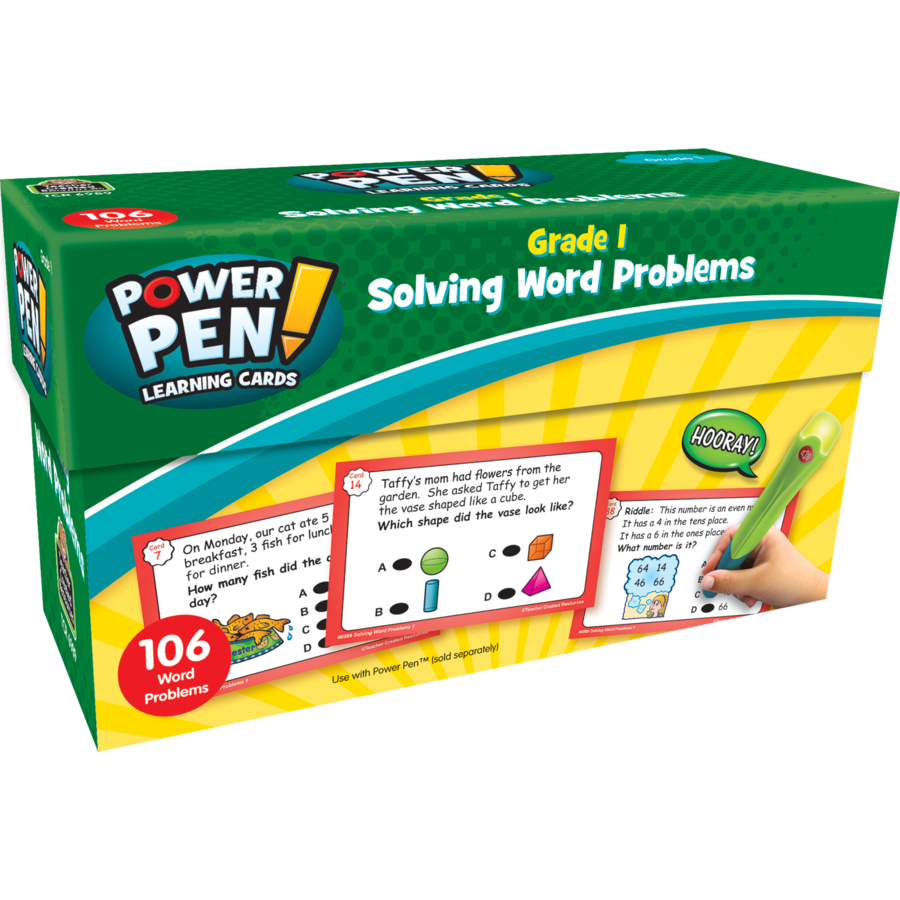 Power Pen Learning Cards: Solving Word Problems Grade 1 – Miller Pads ...