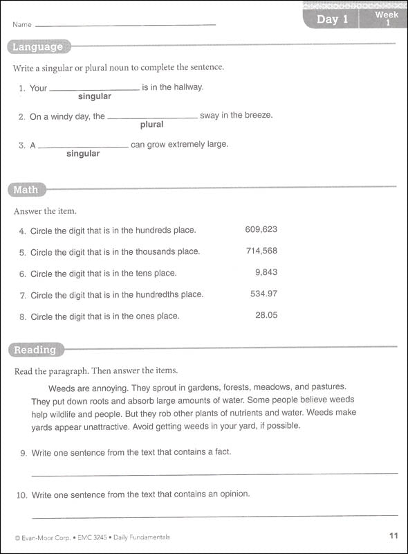 Daily Fundamentals Grade 5 – Miller Pads & Paper