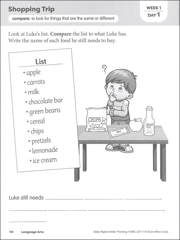 Daily Higher-Order Thinking: Grade 1 – Miller Pads & Paper