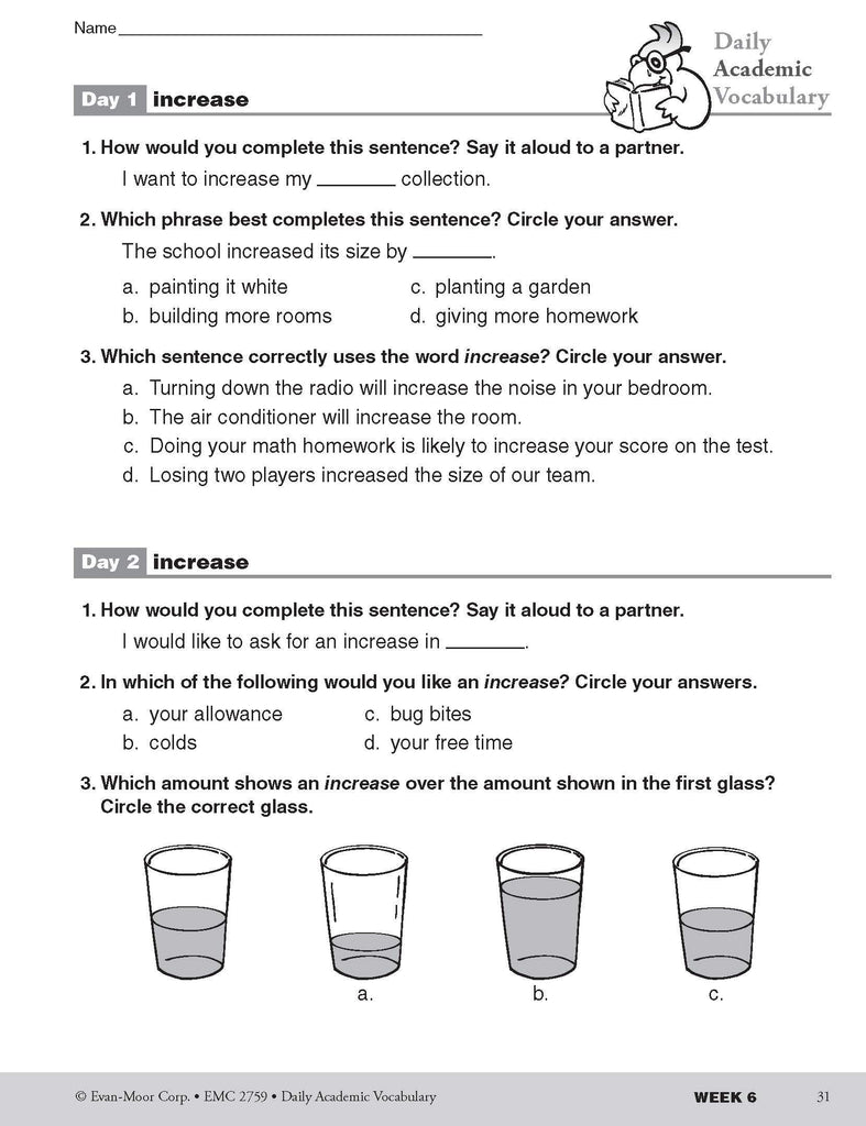 Daily Academic Vocabulary Grade 3 (Teacher Edition) – Miller Pads & Paper