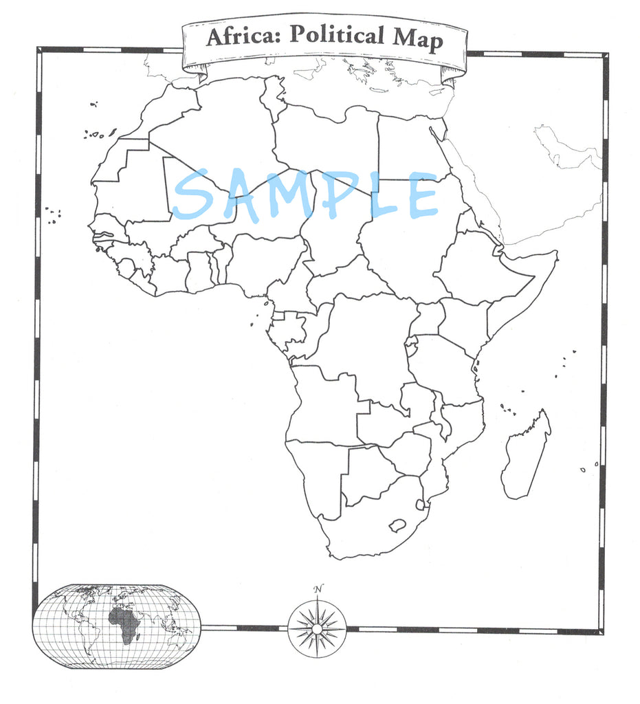 Africa Map – Miller Pads & Paper