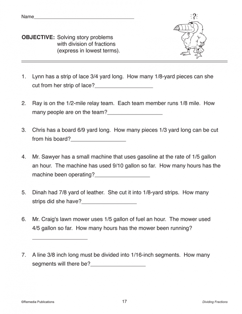 Dividing Fractions – Miller Pads & Paper