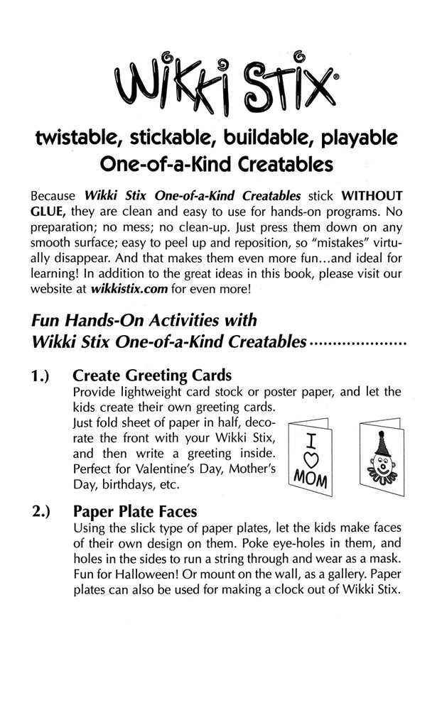 Wikki Stix: Fun Ideas and Activities Book – Miller Pads & Paper