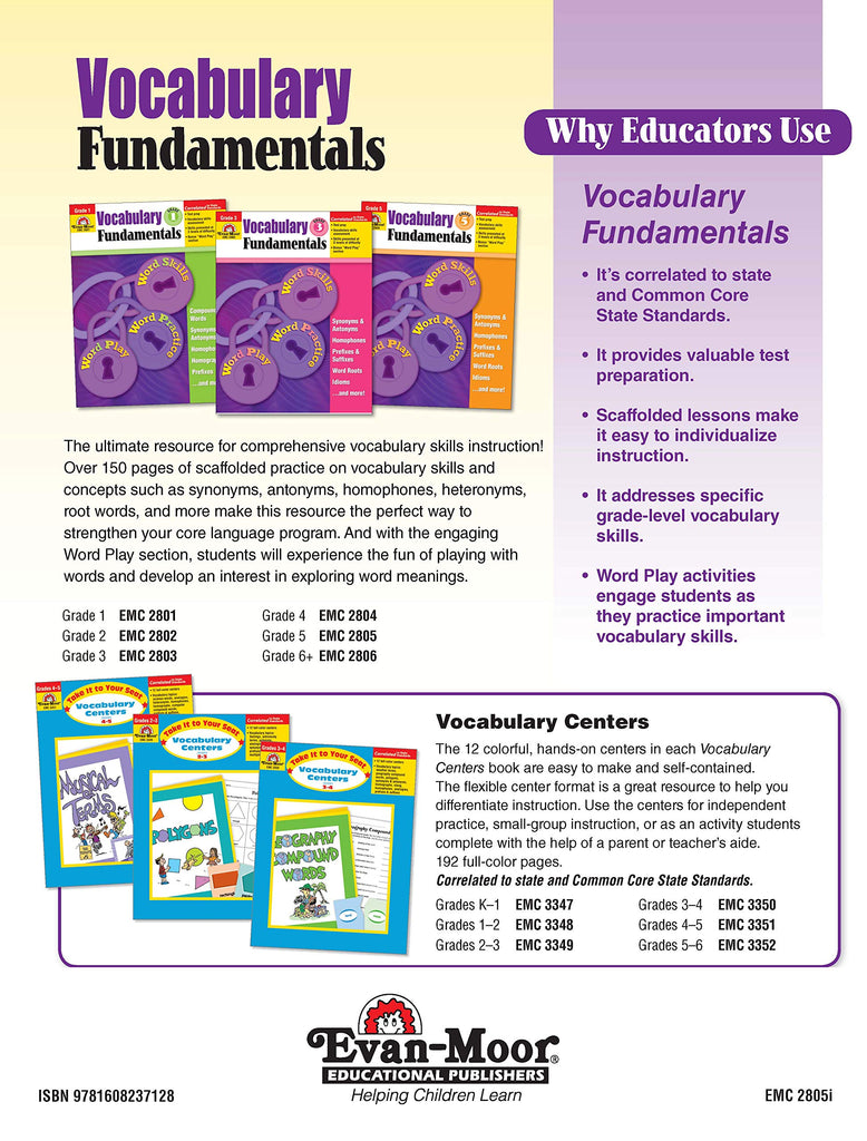 Vocabulary Fundamentals, Grade 5 – Miller Pads & Paper