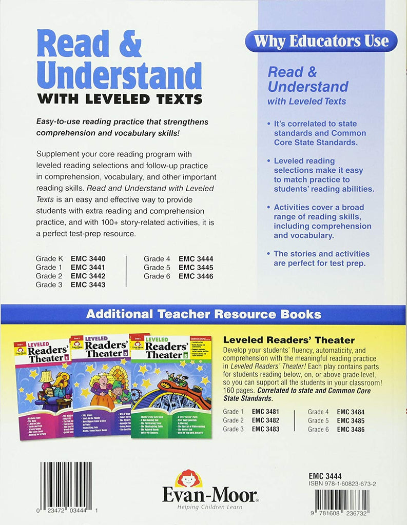 Read and Understand with Leveled Texts, Grade 4 - Teacher Reproducible ...