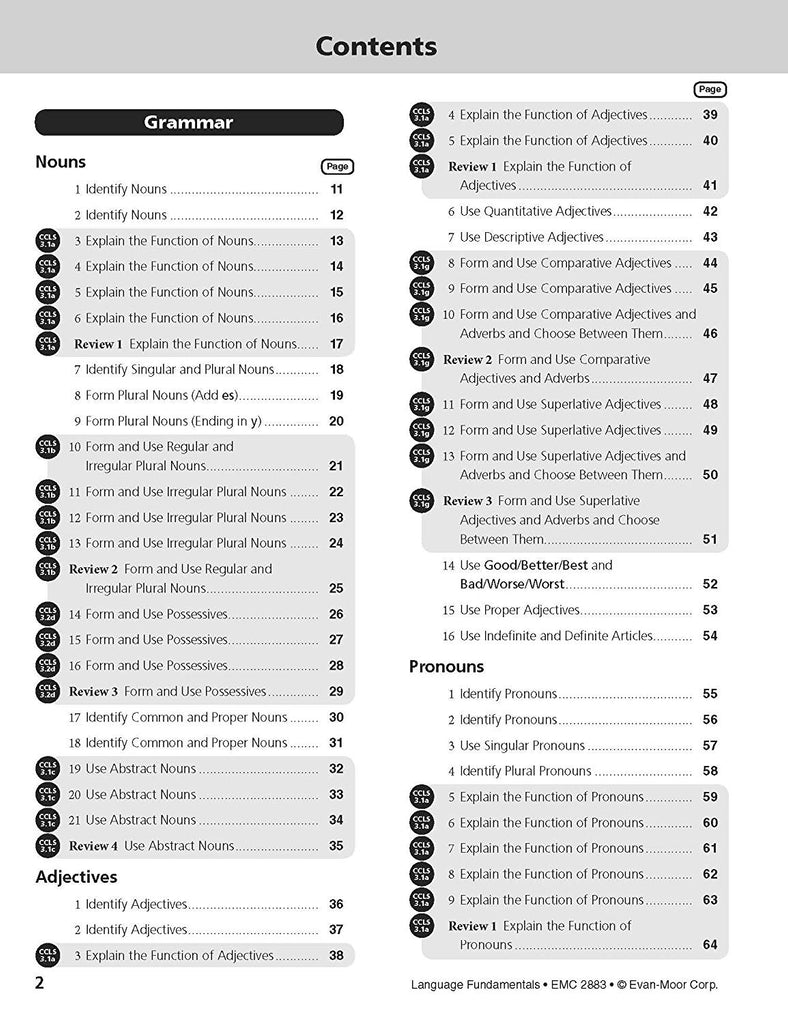 Language Fundamentals, Grade 3 – Miller Pads & Paper