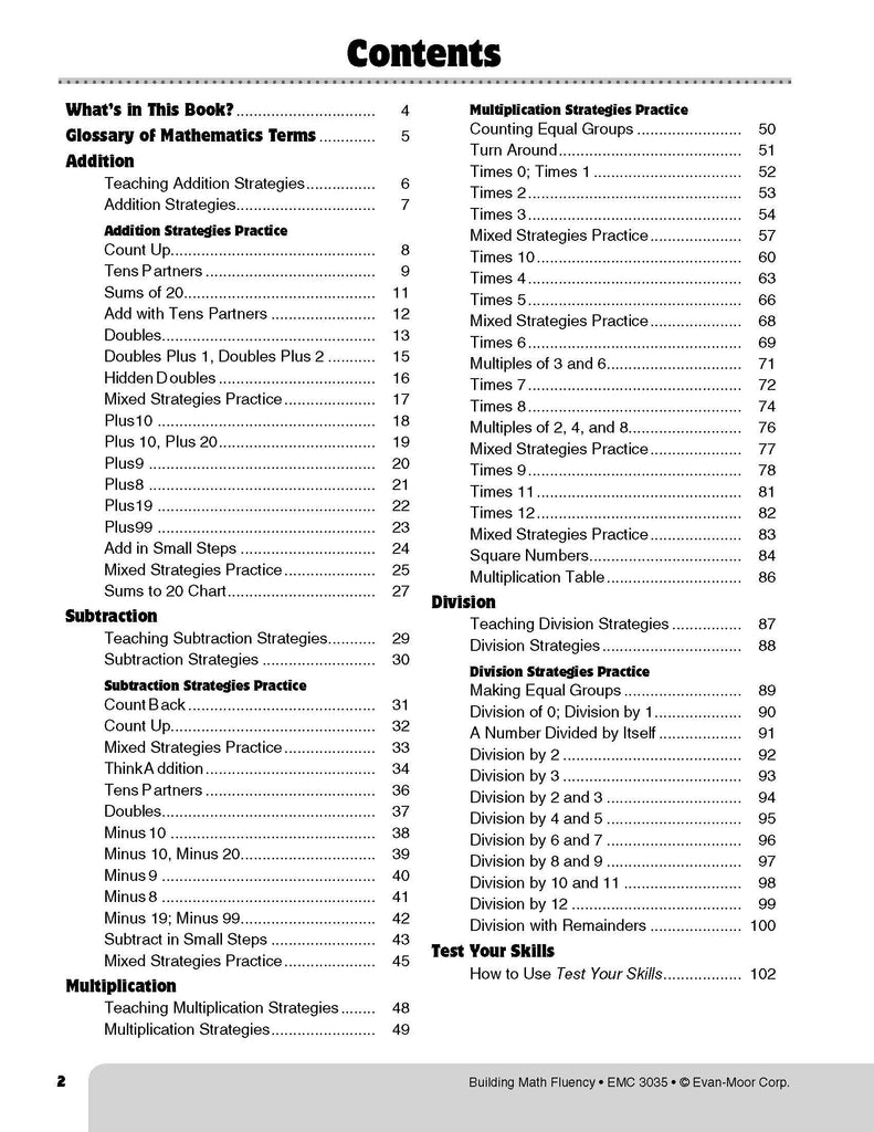 Building Math Fluency, Grade 3 - Teacher Reproducibles – Miller Pads ...