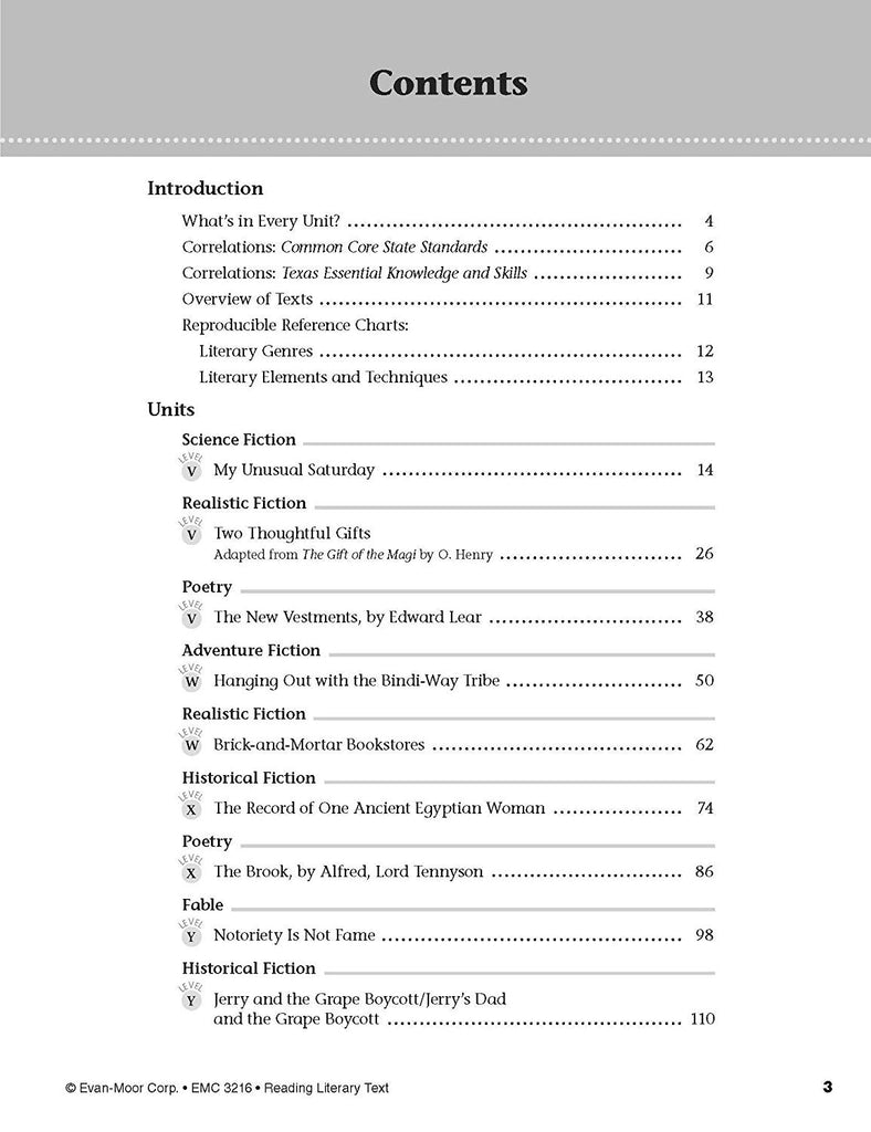Reading Literary Text, Grade 6 - Teacher's Edition – Miller Pads & Paper