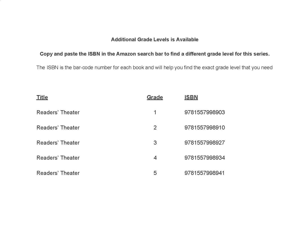 Readers' Theater, Grade 4 - Teacher Resource – Miller Pads & Paper
