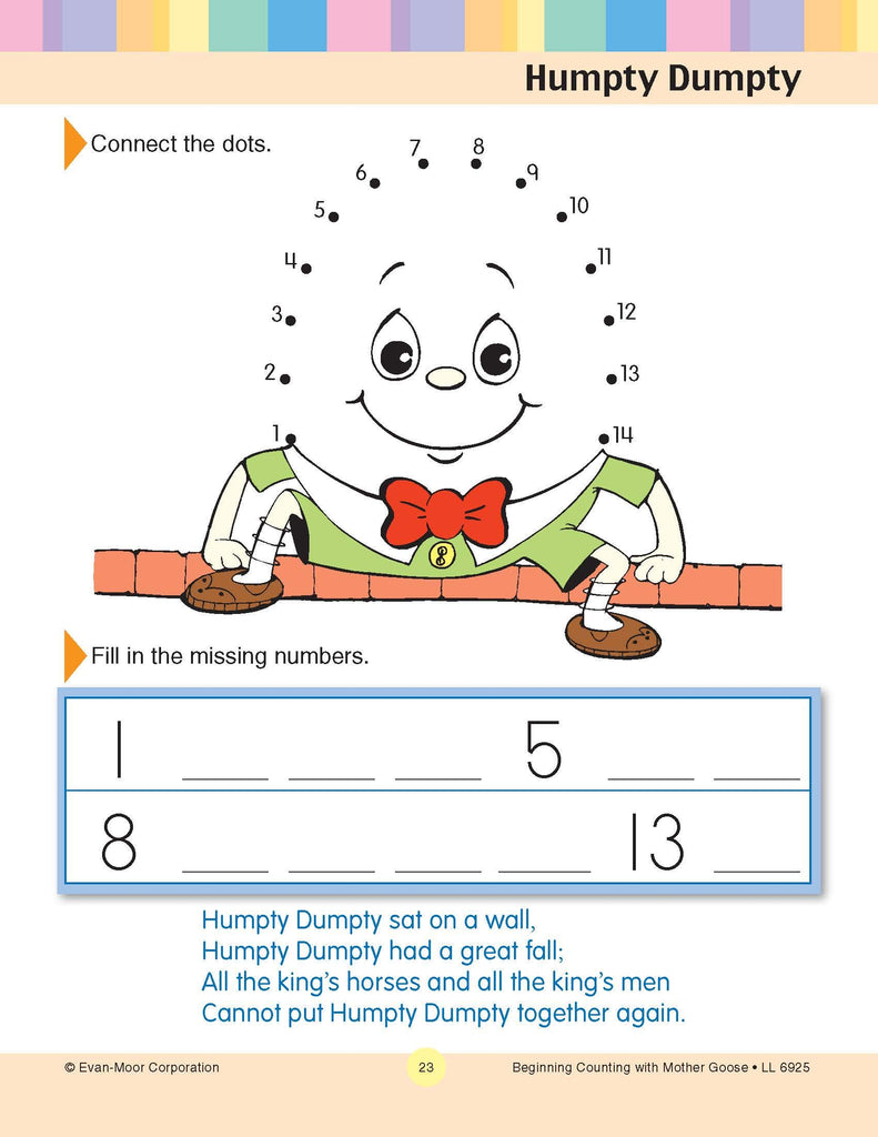 Learning Line: Beginning Counting with Mother Goose, Grades PreK-K - A ...