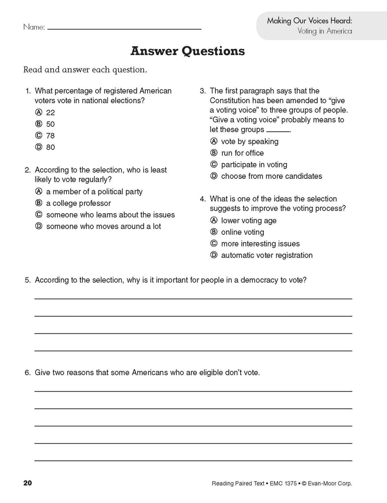 Reading Paired Text, Grade 5 - Teacher's Edition – Miller Pads & Paper
