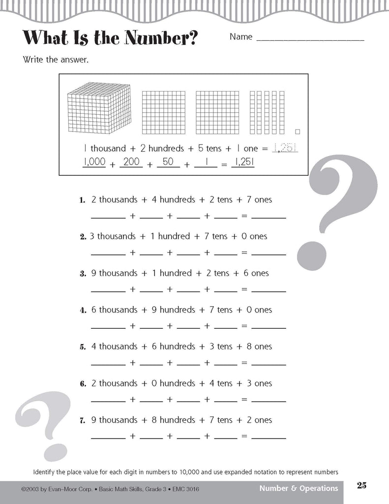 Basic Math Skills, Grade 3 – Miller Pads & Paper