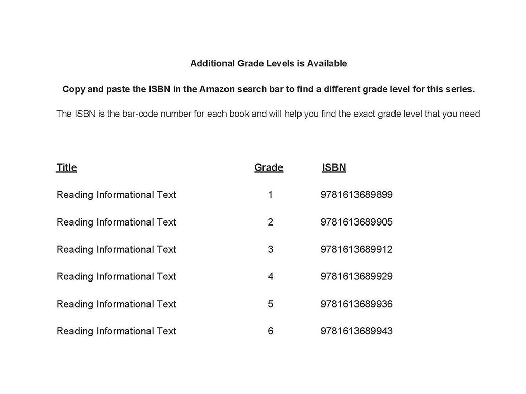 Reading Informational Text, Grade 6 - Teacher's Edition – Miller Pads ...