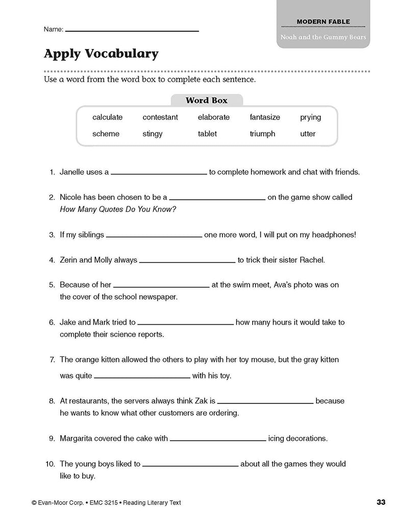 Reading Literary Text, Grade 5 - Teacher's Edition – Miller Pads & Paper