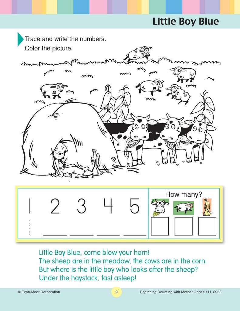 Learning Line: Beginning Counting with Mother Goose, Grades PreK-K - A ...
